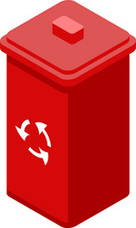 Plastic box icon isometric recycle eco Royalty Free Vector