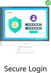 Secure login Royalty Free Vector Image - VectorStock