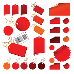 A set of simple tags labels Royalty Free Vector Image