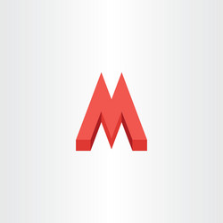 Simple modern letter m logo Royalty Free Vector Image