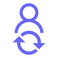 Account switch person change icon exchange Vector Image