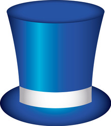 Blue hat accessory Royalty Free Vector Image - VectorStock