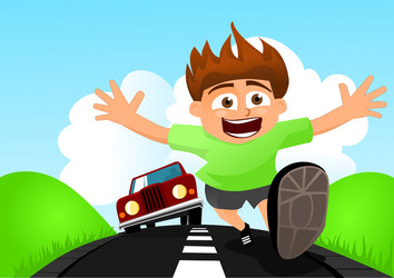 Running away from city Royalty Free Vector Image