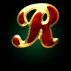 Red R Golden Vector Images (76)