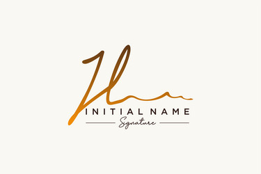 Initial jl signature logo template hand drawn Vector Image