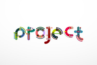 Project word letter banner Royalty Free Vector Image