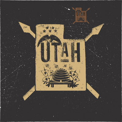 Retro travel poster for utah Royalty Free Vector Image