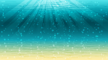 Realistic underwater background ocean deep water Vector Image