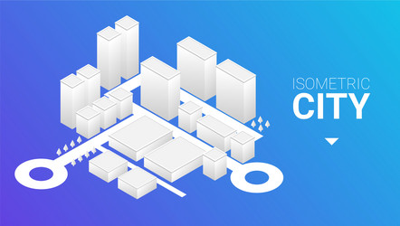 3d isometric map of phoenix is a city united Vector Image