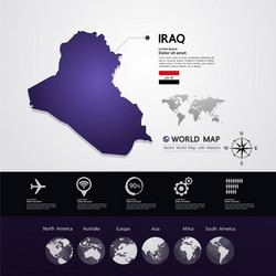 Iraq map with administrative divisions Royalty Free Vector