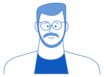 Generic man portrait default male gender avatar Vector Image