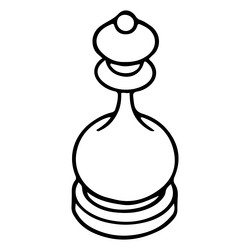 Simple stroke queen chess piece Royalty Free Vector Image