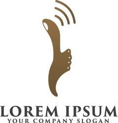 Hand up logo Royalty Free Vector Image - VectorStock