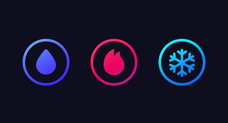 Fire and water web icons Royalty Free Vector Image