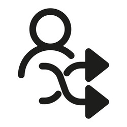 Account switch person change icon exchange Vector Image