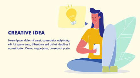 Idea banner template with multicolor typography Vector Image