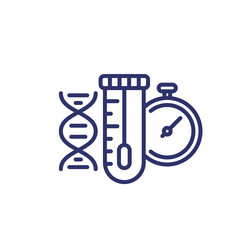 Dna replication icon line design Royalty Free Vector Image