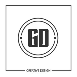 Initial letter gd logo template design Royalty Free Vector