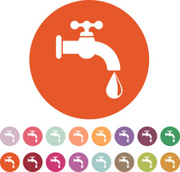 Tap water icon symbol flat Royalty Free Vector Image