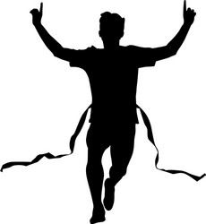 Crossing finish line Royalty Free Vector Image