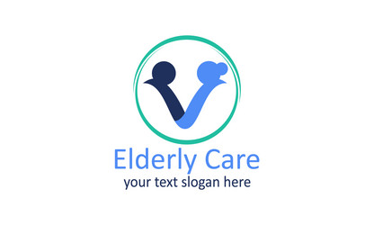 Elderly care logo design best logo Royalty Free Vector Image