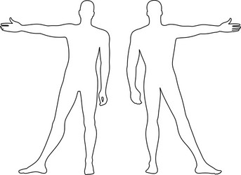 Human body icon outline Royalty Free Vector Image