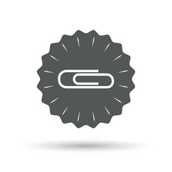 Paper clip sign icon clip symbol Royalty Free Vector Image