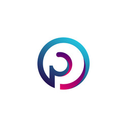 Letter p logo design inspiration with gradient Vector Image