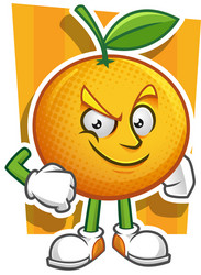Cute orange cartoon mascot character Royalty Free Vector