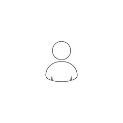 Person icon symbol isolated on white background Vector Image