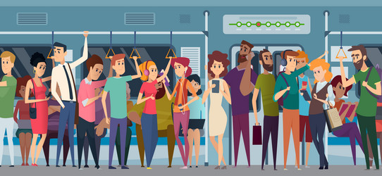 Subway Crowd Vector Images (over 360)