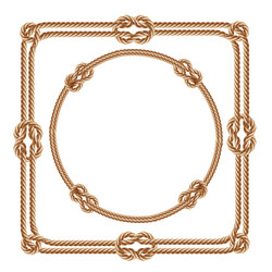 Rope knots collection Royalty Free Vector Image