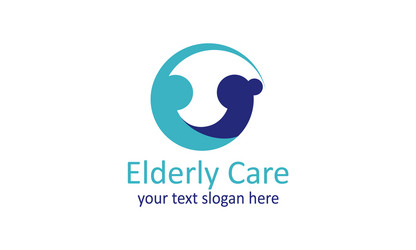 Elderly care logo design best Royalty Free Vector Image