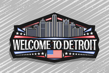 Logo for detroit Royalty Free Vector Image - VectorStock