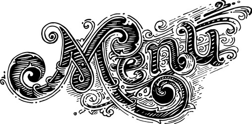 Calligraphy Words Menu Vector Images (over 2,400)