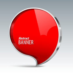 Shiny gloss red banner eps 10 Royalty Free Vector Image