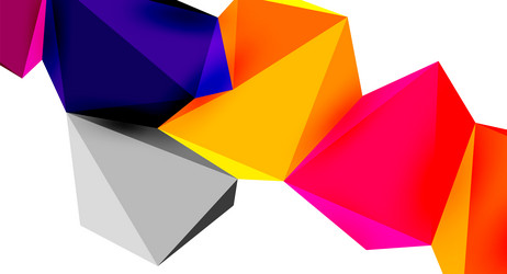 3d low poly triangle design elements Royalty Free Vector