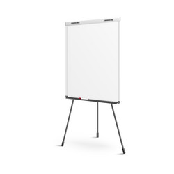 Blank flip chart on presentation stand realistic Vector Image