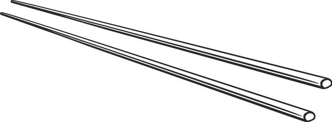 Hand drawn sketch chopsticks isolated on white Vector Image