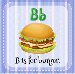 Flashcard b is for bakery Royalty Free Vector Image