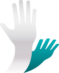 Human hand symbol Royalty Free Vector Image - VectorStock