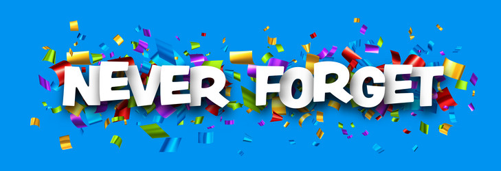 Completed sign over cut out foil confetti Vector Image