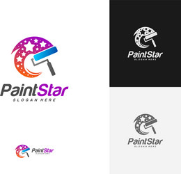 Star paint logo design creative Royalty Free Vector Image