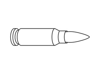 Cartridges icon in flat style bullet ammunition Vector Image