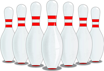 Falling ten pins Royalty Free Vector Image - VectorStock