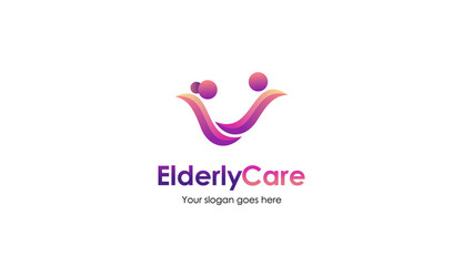 Elderly care logo design best logo Royalty Free Vector Image