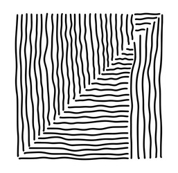 Square aesthetic hand drawn contemporary printable