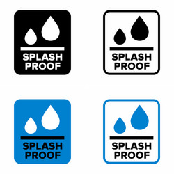 Oil and water proof information sign Royalty Free Vector