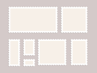 Postage stamps with perforated edge and mail stamp