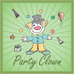 Cute clown pear cartoon design Royalty Free Vector Image
